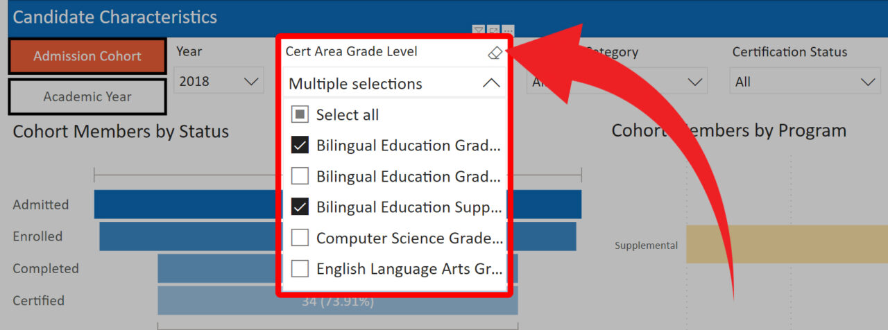 Selecting the Cert Area Grade Level | Insight to Impact